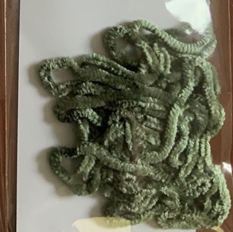 DHB 3 meter chenille bosgroen - De Handwerk Boetiek